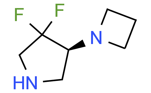 Pyrrolidine, 4-(1-azetidinyl)-3,3-difluoro-, (4S)- - CAS:1896811-55-4 ...